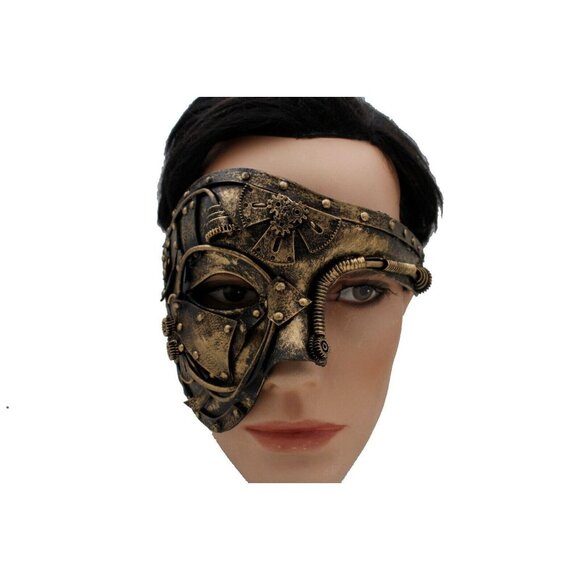 Unbranded | Accessories | Men Women Gold Halloween Costume Half Face ...